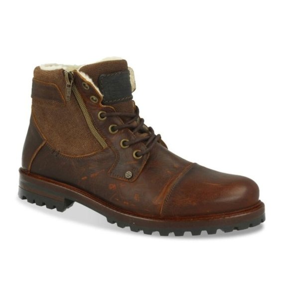 Bullboxer | Shoes | Bullboxer Brown Leather Boots Mens 9 Belton Cap Toe ...